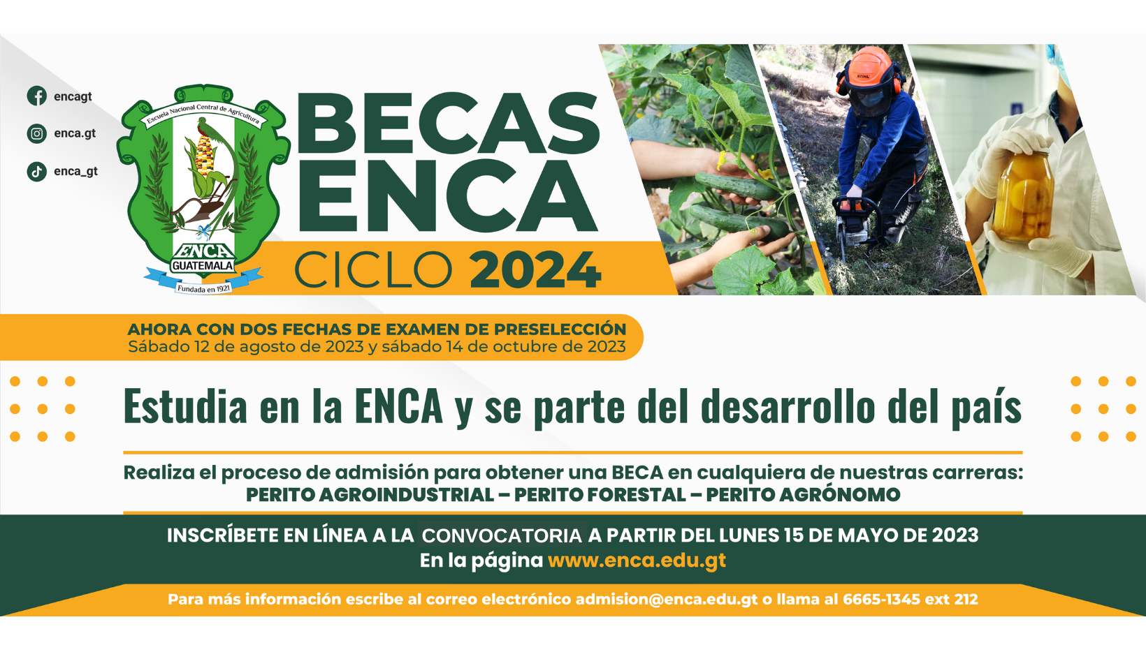 GUATEMALA – CONVOCATORIA DE BECAS DE LA ESCUELA NACIONAL CENTRAL DE ...